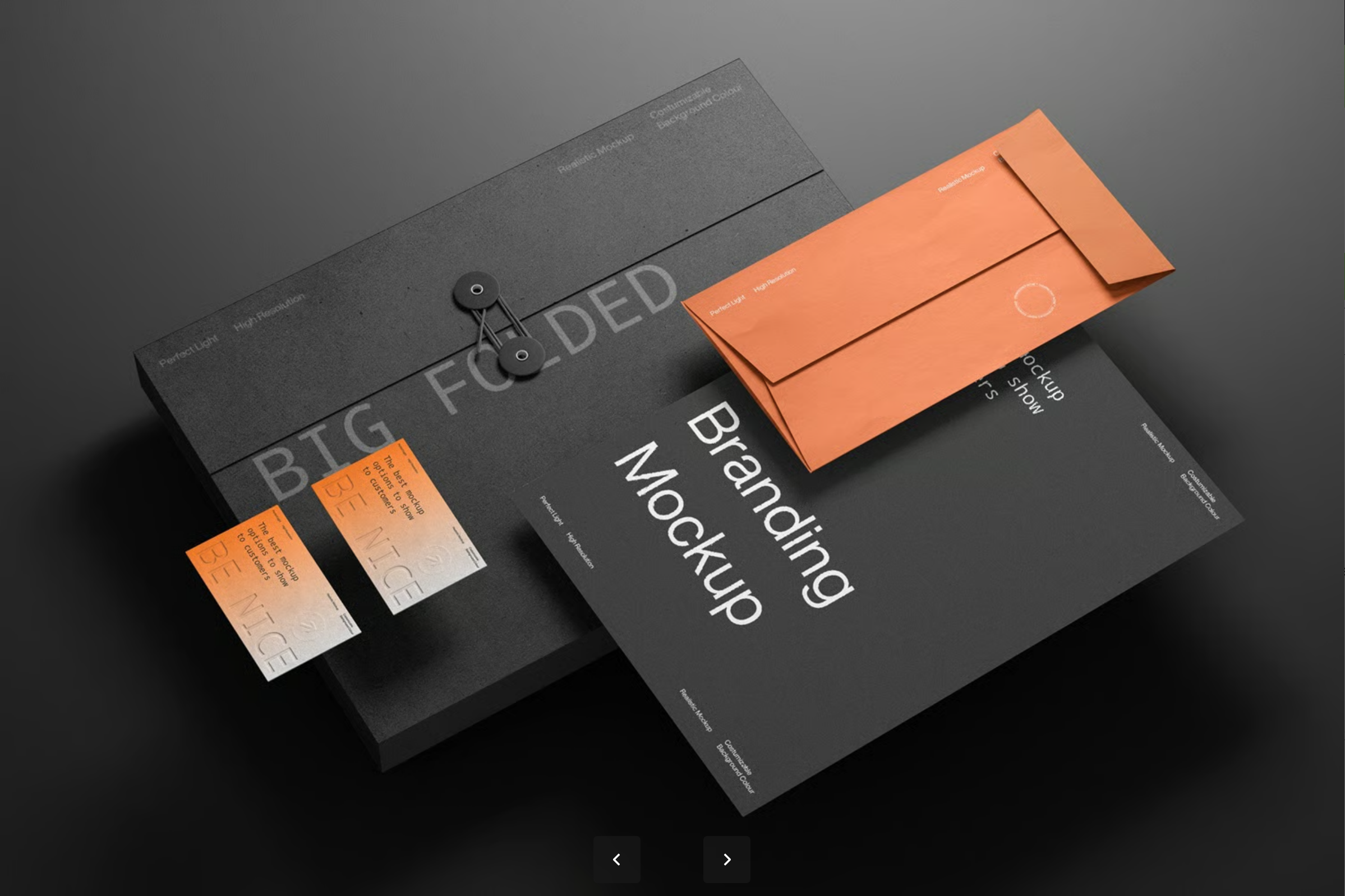 高端商务文具企业VI设计定制样机烫金凹凸效果PSD智能图层Modern Stationery Branding Mockup下载 _ 果觅网（gooodme）